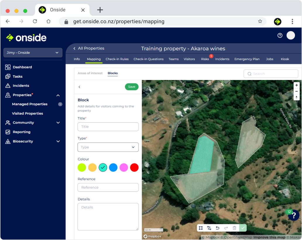 How do I map my property in Onside?